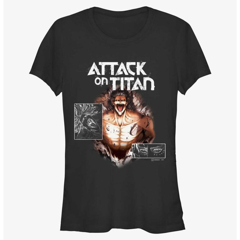 Attack On Titan Eren Yeager Negative Girls Unisex T-S… - Gem